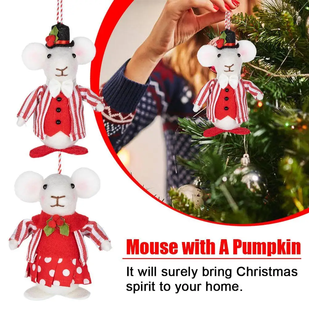 1-2pcs-Handmade-Wool-Felt-Christmas-Mouse-Doll-Children-s-Day-Birthday ...