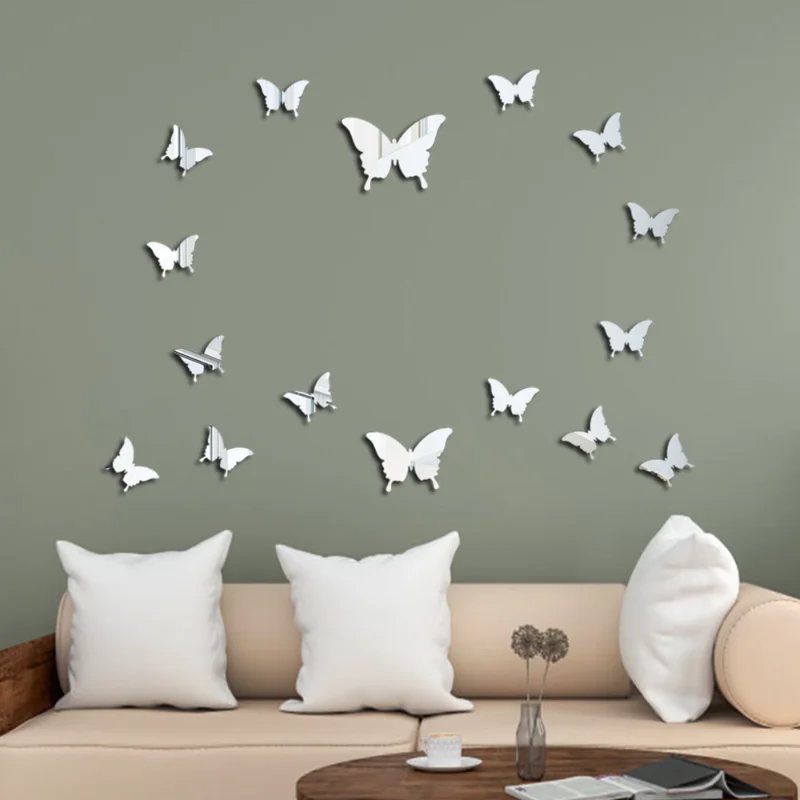 Butterfly-Shape-Acrylic-Mirror-Wall-Stickers-Living-Room-Bedroom ...