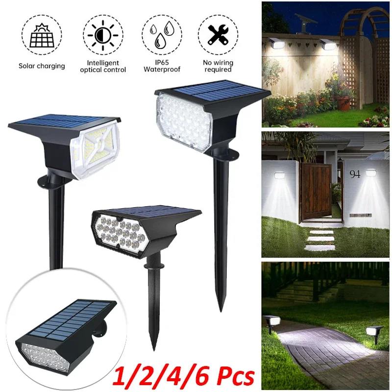 Luces-LED-solares-para-exteriores-luz-impermeable-IP65-con-2-modos-foco ...