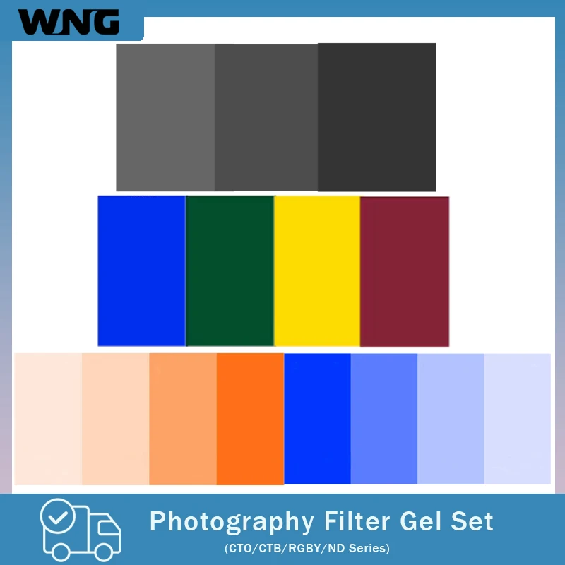 15PCS-Color-Gel-Filters-50x40cm-20x25cm-CTO-CTB-RGB-ND-Lighting-Filter ...