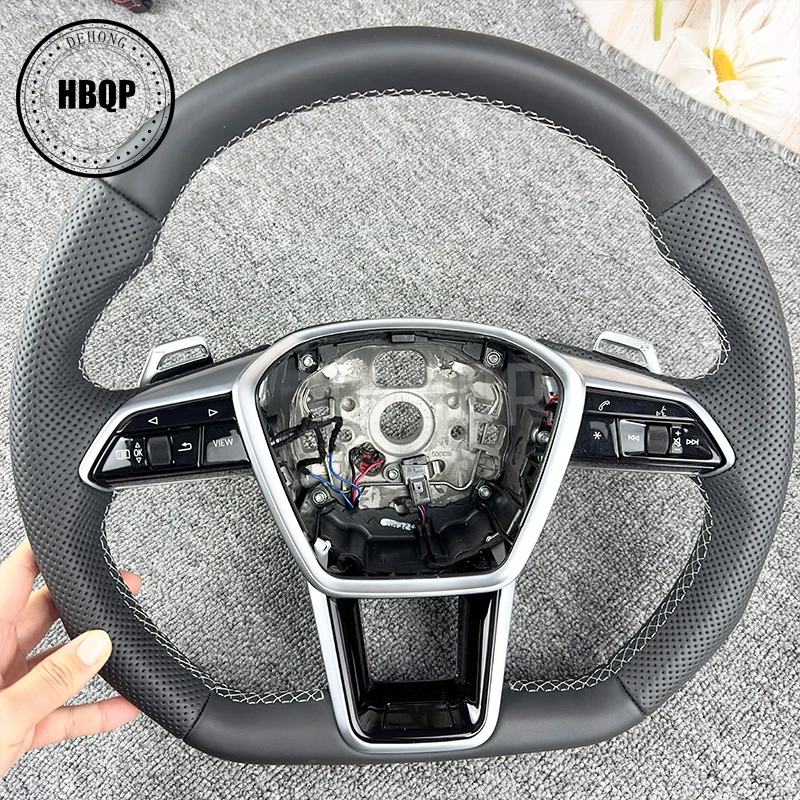 Steering-Wheel-For-Audi-A6-A7-C8-2019-2022-Upgrade-S6-S7-RS6-RS7-Car ...