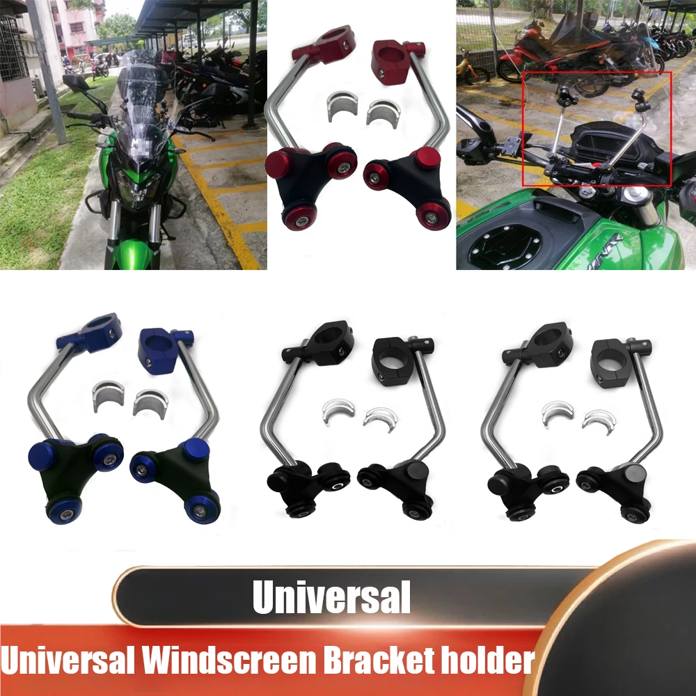 Universal Windshield Bracket 7/8" 22mm Standard Handlebar Windshield ...