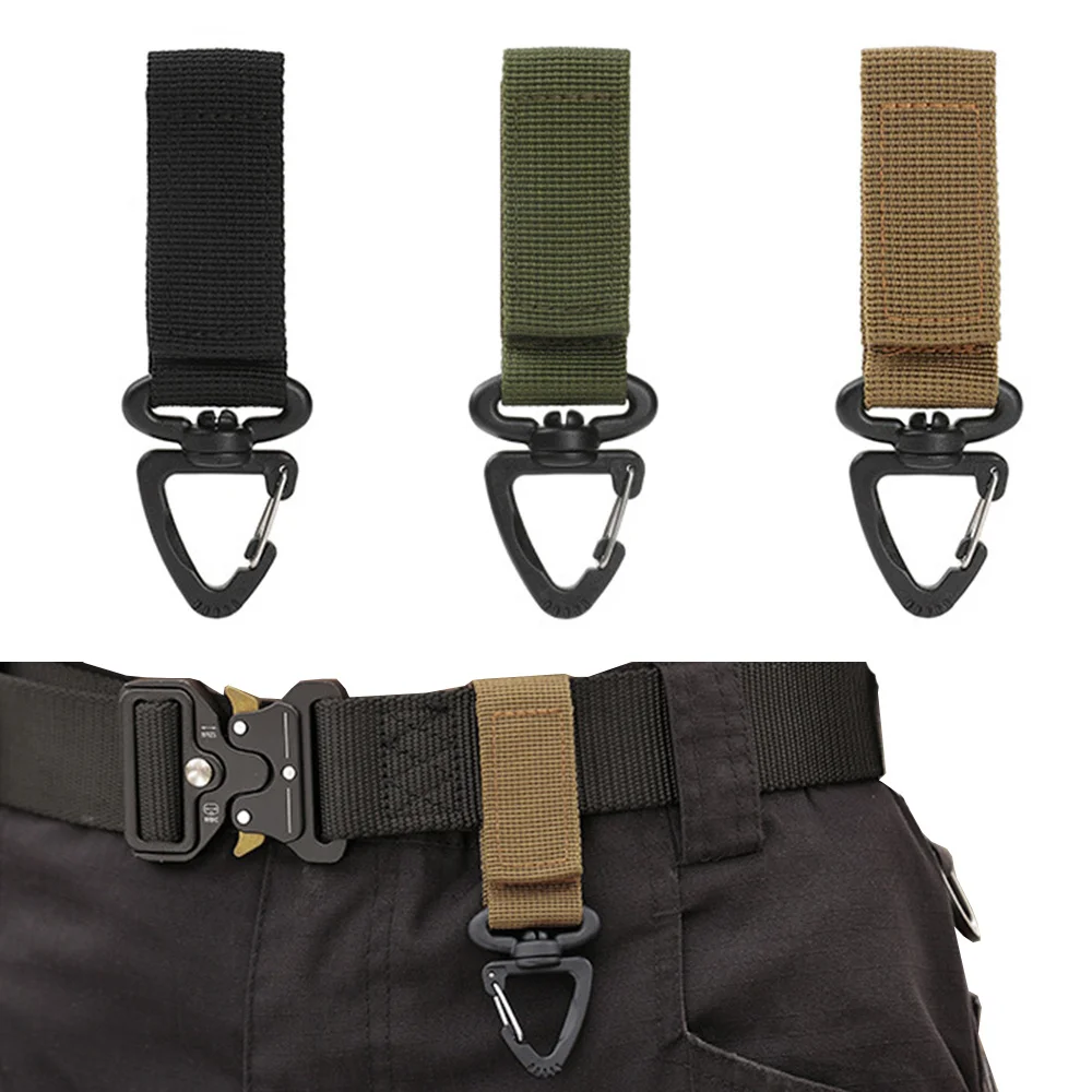 Outdoor-Nylon-Molle-Tactical-Backpack-Carabiner-Key-Hook-Webbing-Buckle ...