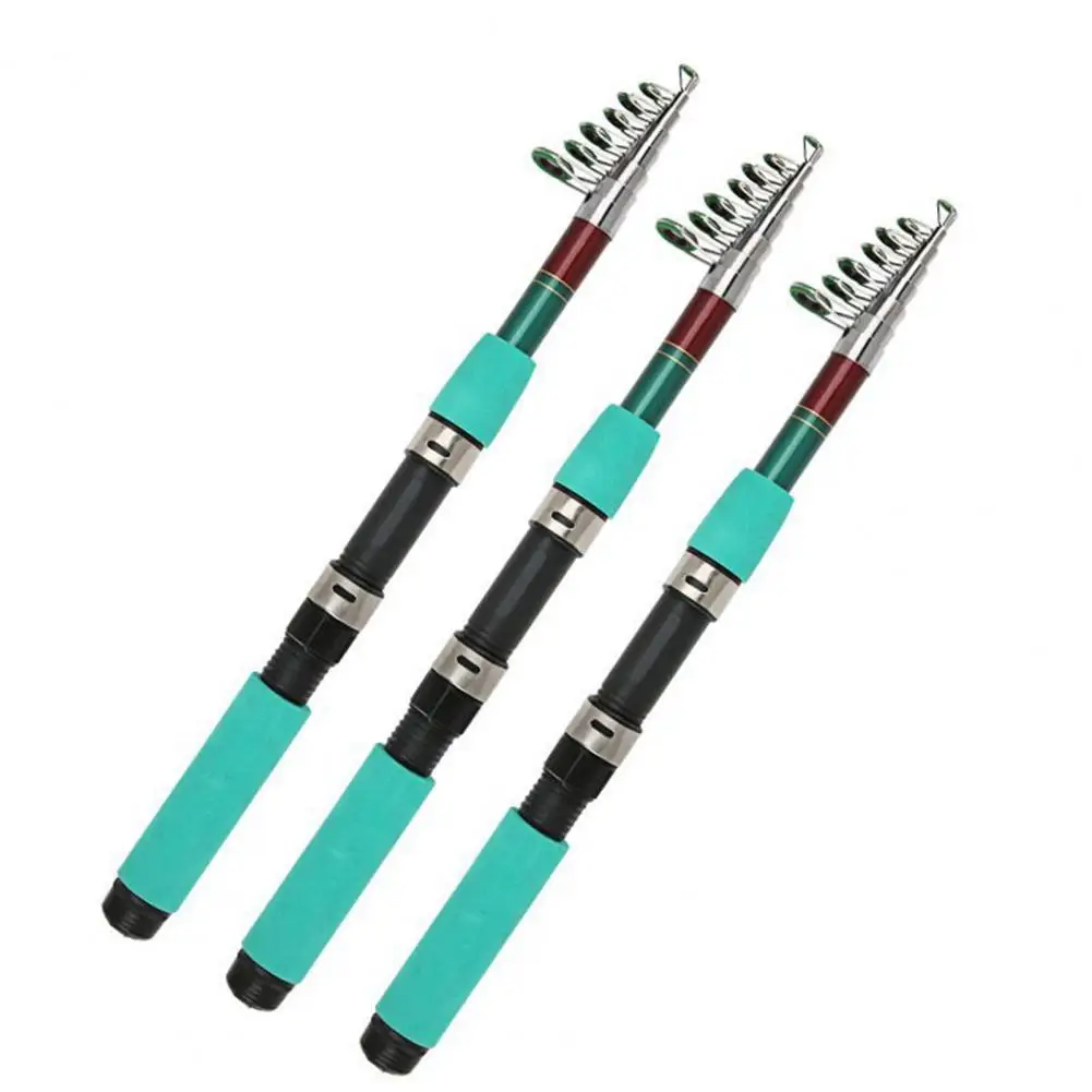 Fishing Pole Adjustable Fiber-glass Saltwater Freshwater Telescopic ...