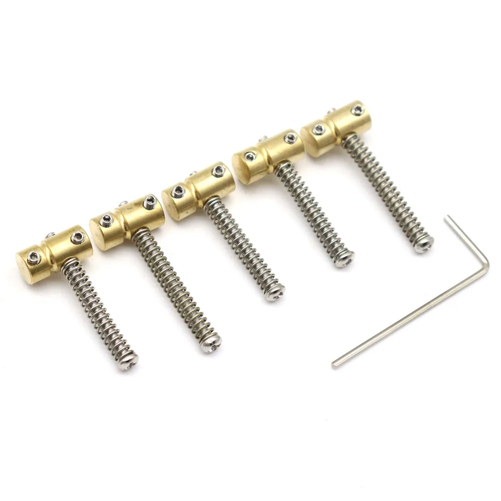 Set of 2 Long and 3 Short 5 String Electric Bass Guitar Bridge Saddle ...