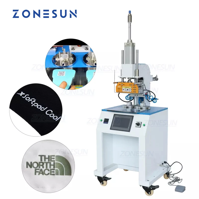 Zonesun Zy Htp C 공압 스탬핑 기계 가죽 로고 Creasing 기계 로고 Stampler 이름 카드 스탬핑 기계