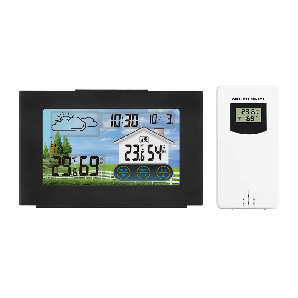 Wireless-Weather-Station-Forecaster-Thermometer-Hygrometer-with-Sensor ...