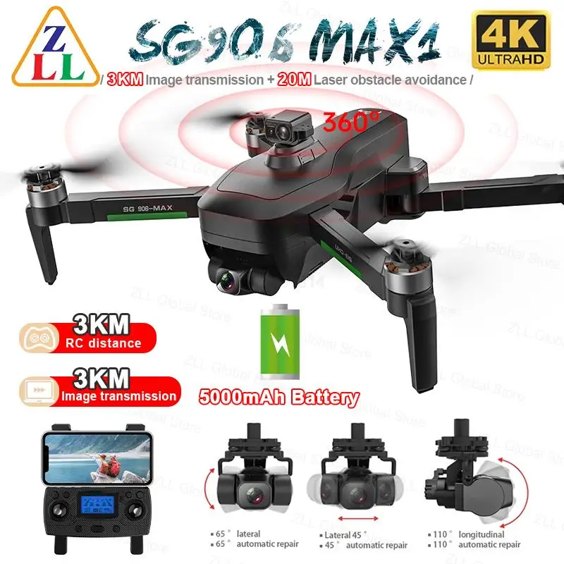 SG906-MAX-Drone-4k-profesyonel-5G-WiFi-GPS-Dron-HD-kamera-engel-ka-nma ...