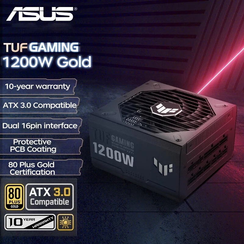 ASUS TUF GAMING Loader 1200W Gold Full Module Power Supply Native ATX3 ...