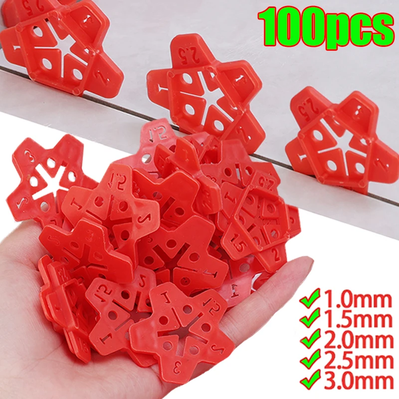 50 100Pcs Professional Tile Spacers Clips 5 in 1 Wedge Ceramic Leveling System for Floor Wall Tile Gap Home Construction Tools AliExpress