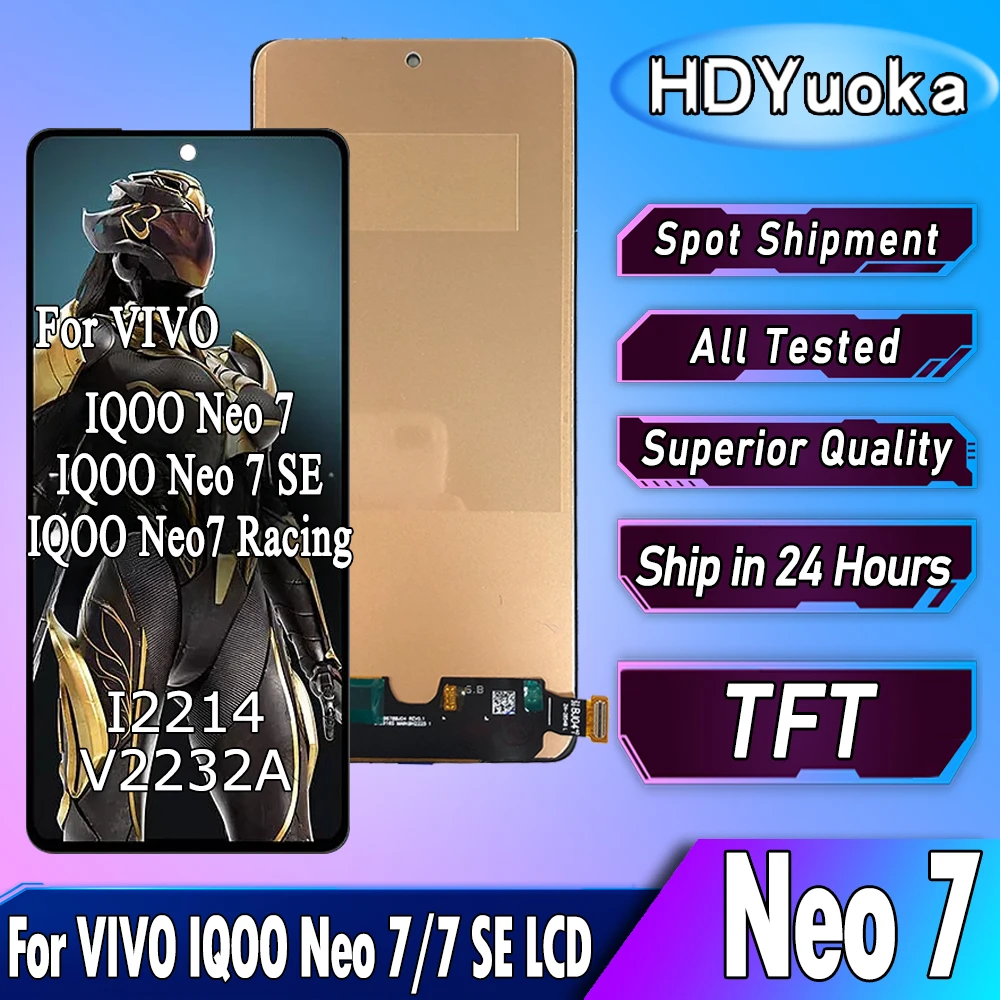 6.78" TFT For VIVO IQOO Neo 7 / Neo7 SE LCD I2214 V2238A Display Screen ...