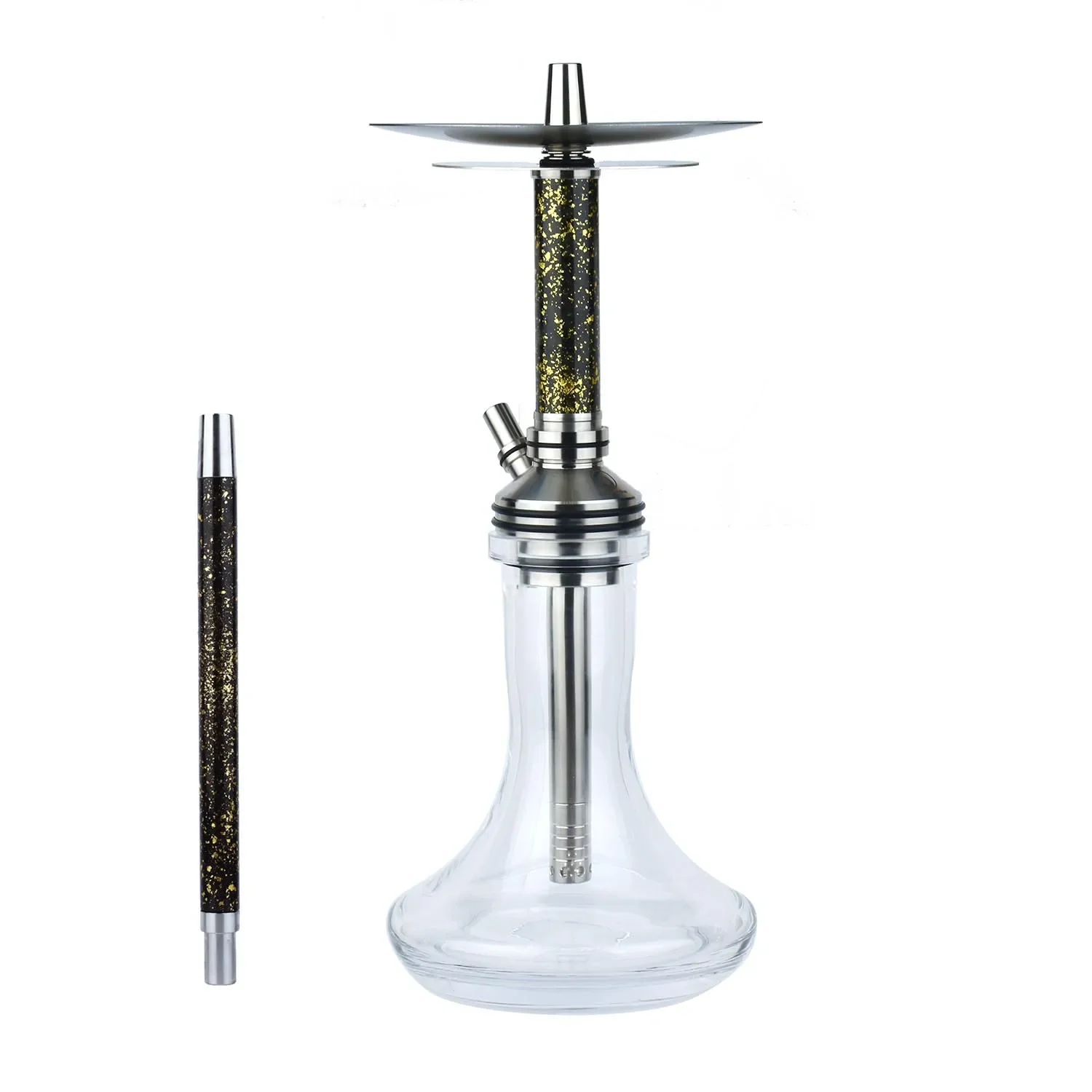 Premium-Hookah-Set-304-StainlessSteel-Carbon-Fiber-with-Gold-Foil ...