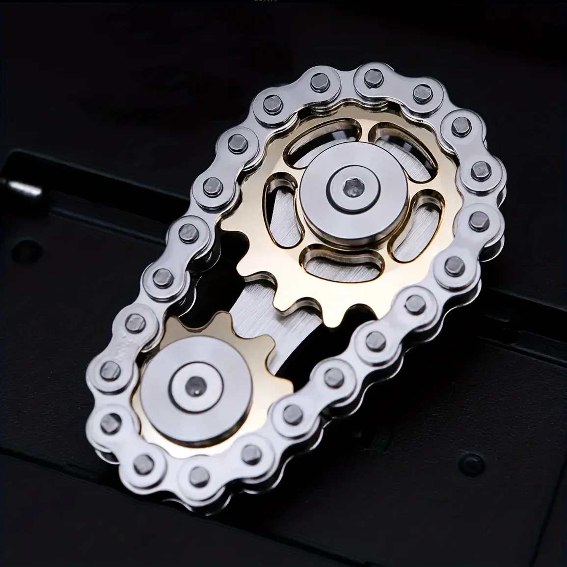 Relieve-pressure-on-chain-fidget-spinner-metal-toys-with-gear-chain ...