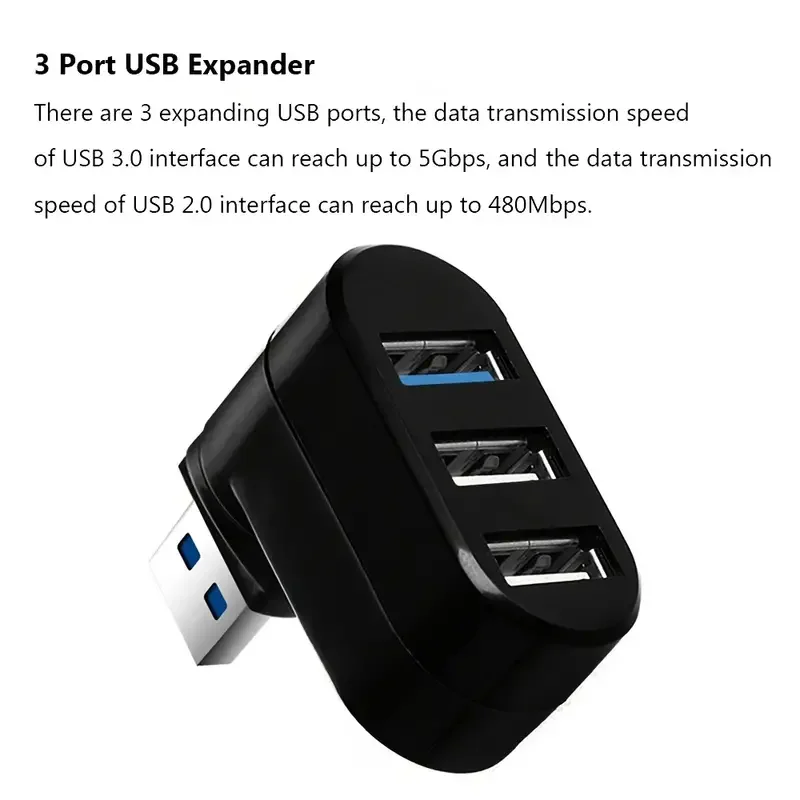 Universal-Mini-Rotatable-3-Ports-USB-3-0-2-0-Hub-High-Speed-Data ...