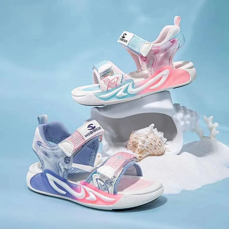 2024-New-Fashion-Kids-Sport-Sandals-Boys-Girls-Hook-Loop-Beach-Sneaker ...