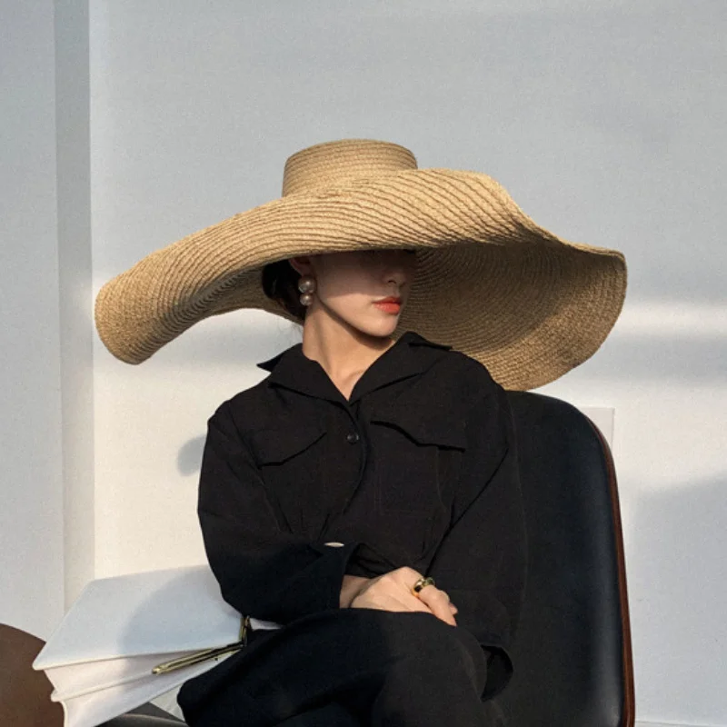 Designer-Raffia-Oversized-Hat-For-Women-UV-Protection-Hats-In-Beach ...