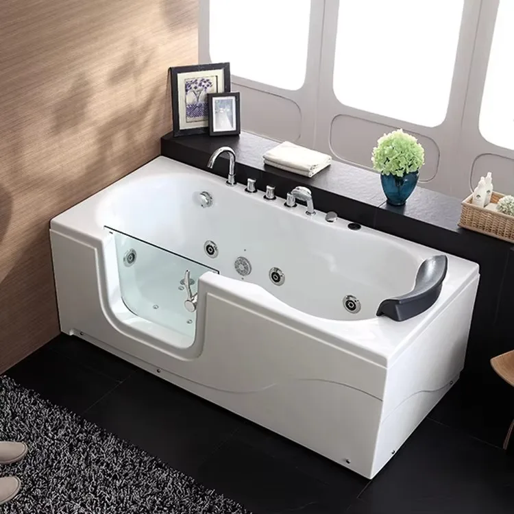 Indoor Walk in Bathtub Whirlpool Massage SPA Bathroom Soaking Jets Bath ...