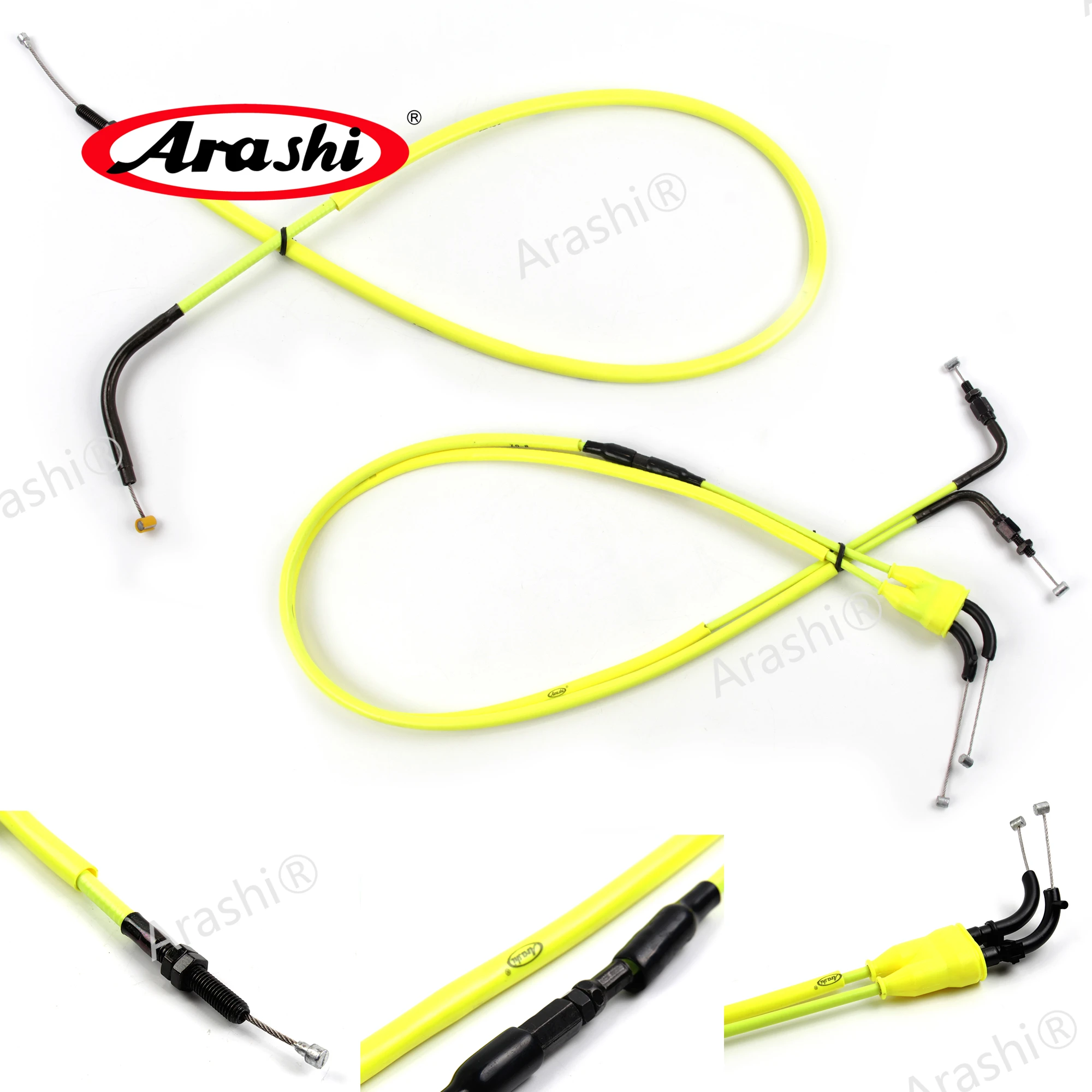 Arashi Throttle Clutch Cable Set For YAMAHA FZ-09 FZ09 2014-2017 / XSR ...