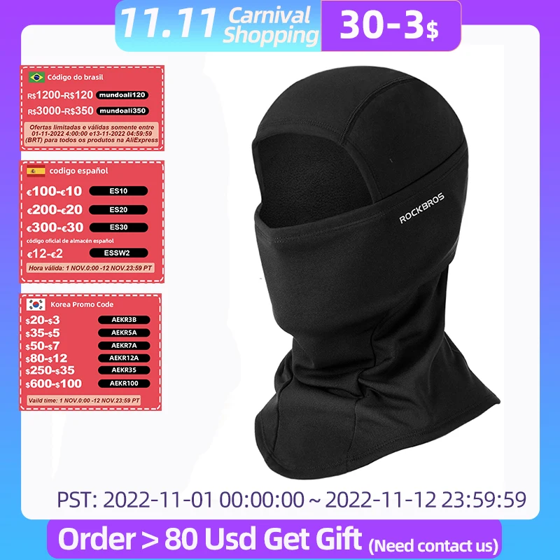 Rockbros Winter Ski Face Scarf Face Mask Cycling Skiing Running Sport ...