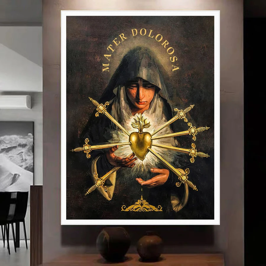 DIY diamond painting Statue of Our Lady of The Seven Sorrows In The ...