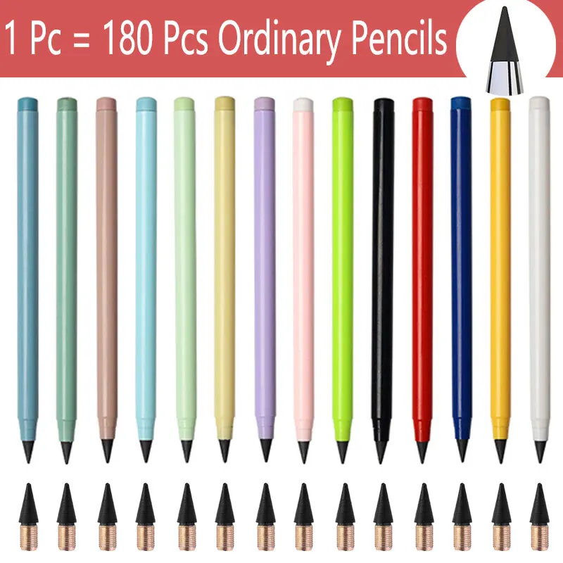 2-Pencils-6-Tips-Eternal-Pencil-Unlimited-Writing-Replaceable-Pencil ...
