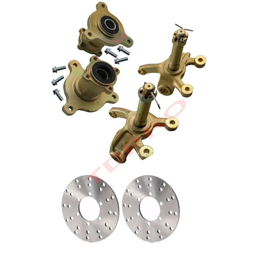 Go Kart ATV 3 Stud Front Wheel Rim Hub Stub Axle Kit Rotor 110cc 125cc ...