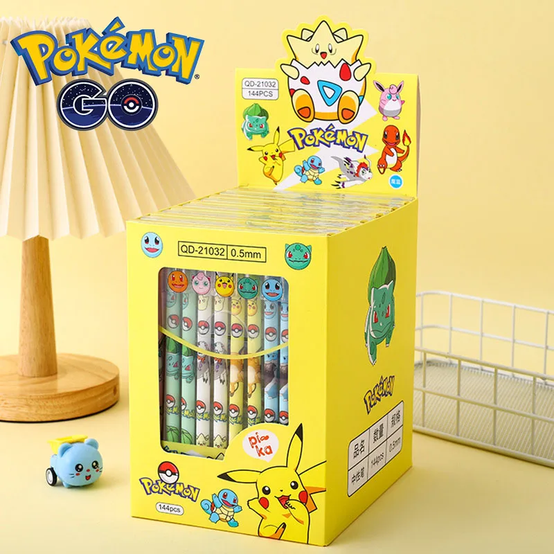 Pok-mon-Pikachu-Shape-Straight-Stick-Pen-Caneta-Neutra-Pode-Apagar-Azul ...