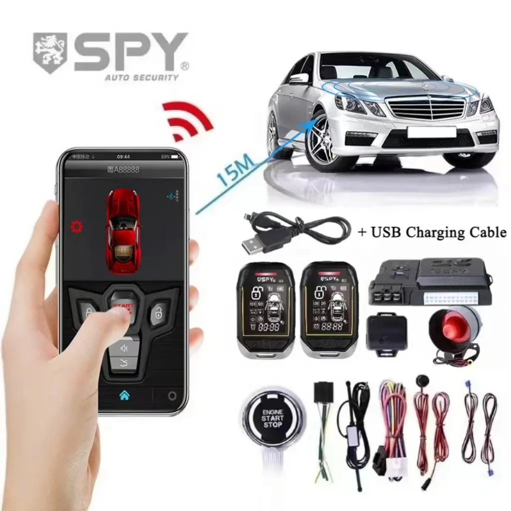 SPY-Universal-2-Way-Car-Alarm-System-Car-Remote-Keyless-Entry-Launch ...
