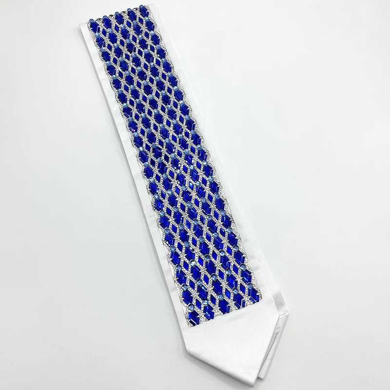 Crystal-Atarah-Neckband-Cloth-for-Tallit-in-Blue-Silver-Black-Stones ...