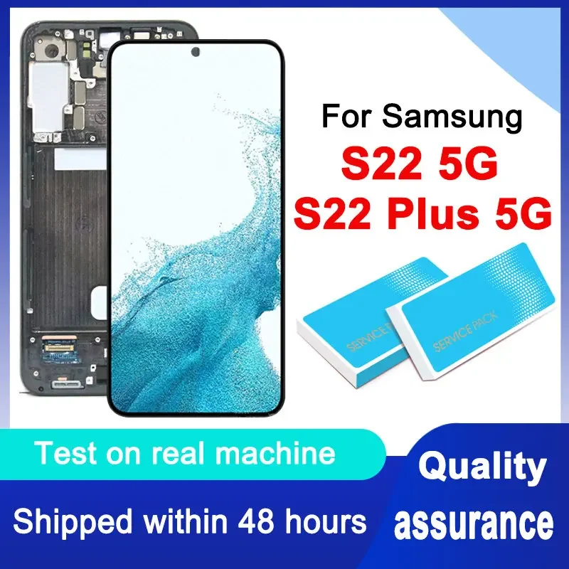 Dynamic AMOLED For Samsung S22 5G SM-S901 SM-S901B/DS Display S22+ 5G ...