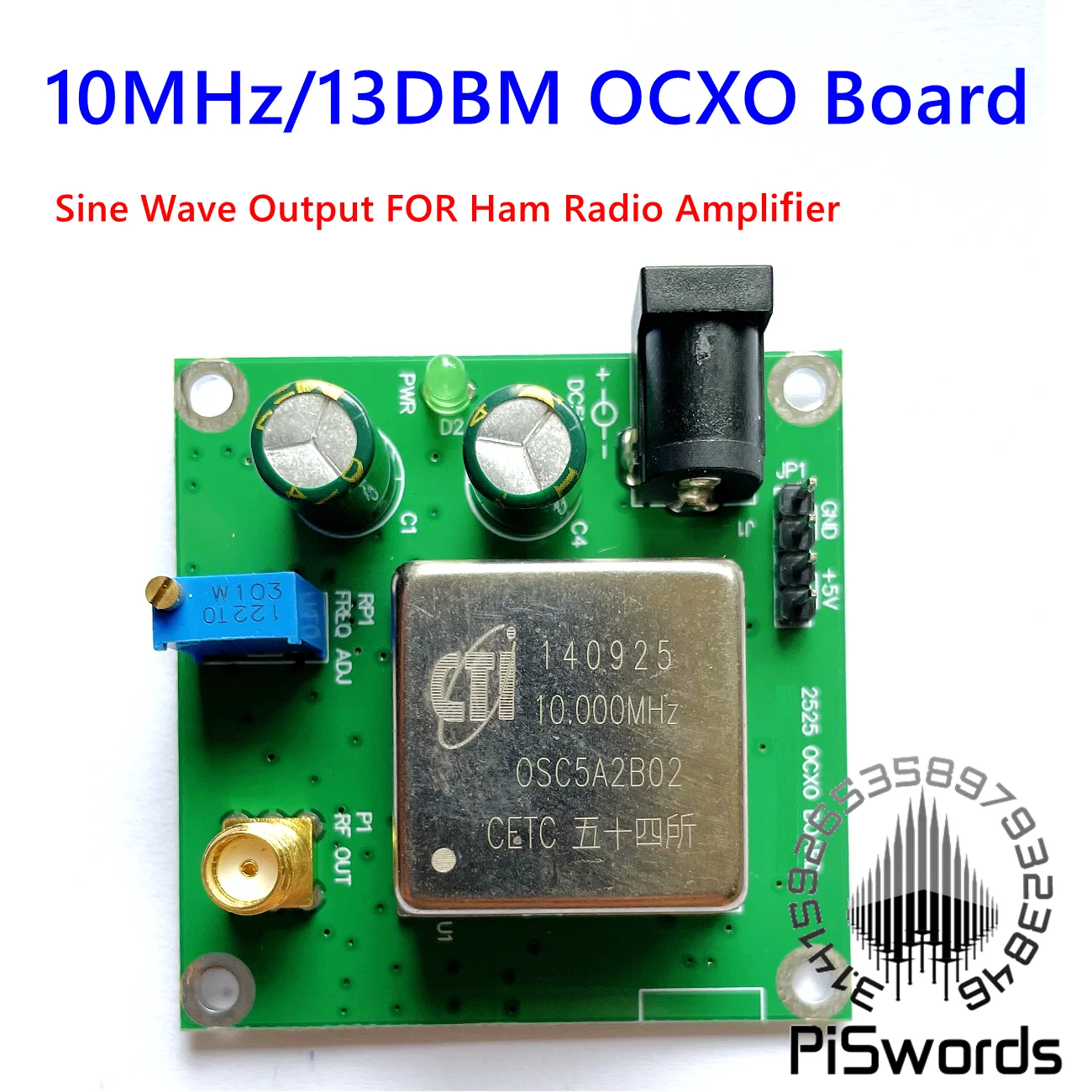 10MHz OCXO Frequency Standard Board Crystal Oscillator 10MHz/13DBM Sine Wave Output FOR Ham ...
