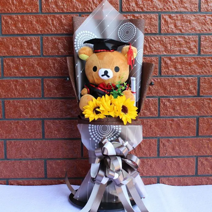 Kawaii Rilakkuma Stuffed Graduation Toy Bouquet - KawaiiMerch.com