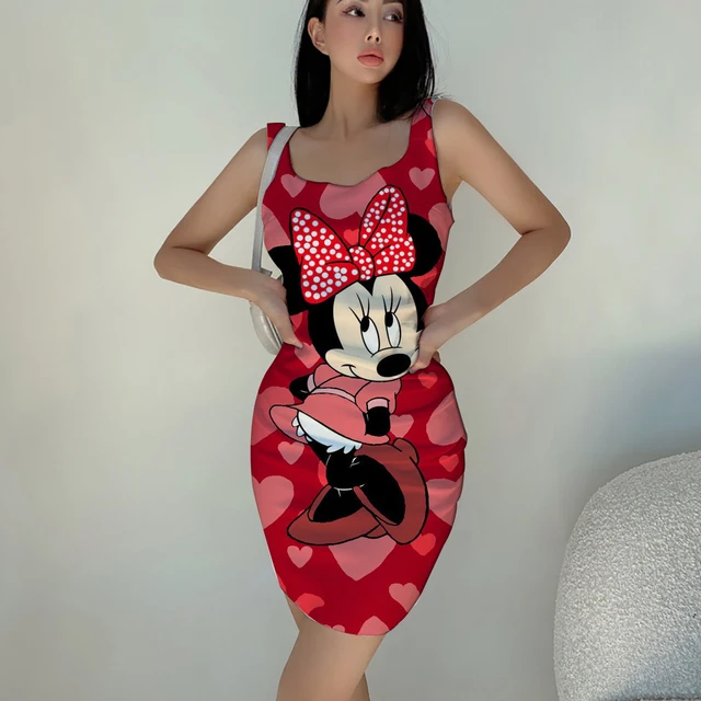 Disney Minnie Mouse Sexy Skinny Summer Club Dress 2022 Skinny Dress ...