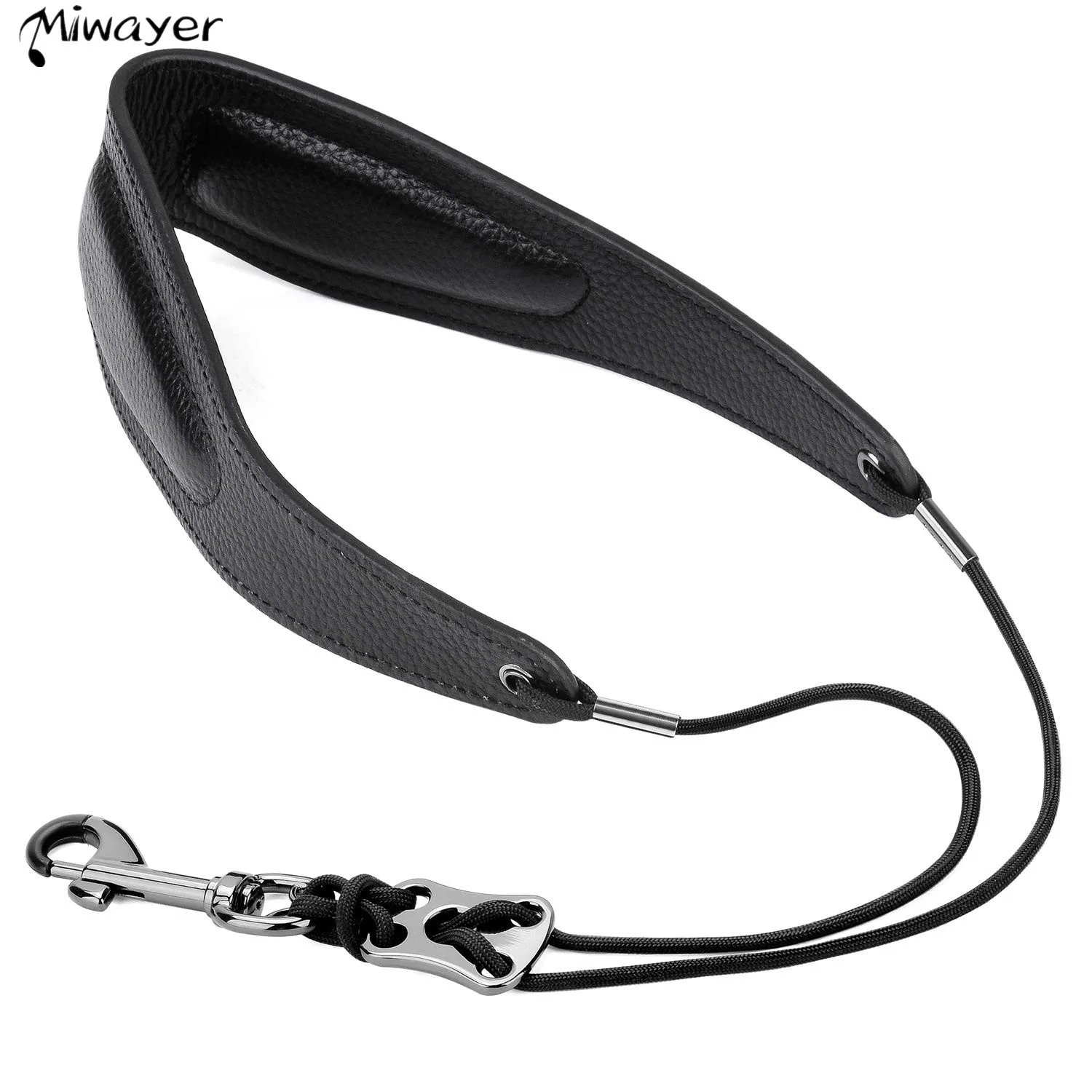 Miwayer-Saxophone-Strap-Genuine-Leather-Sax-Neck-Strap-with-Soft-Thick ...