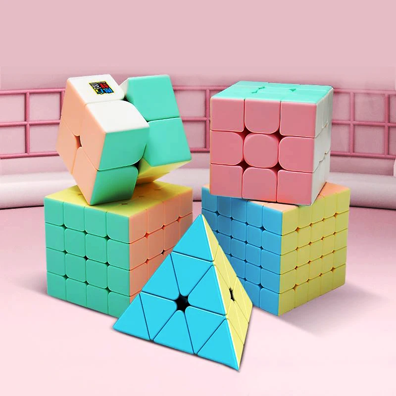 2021 Macarons Moyu Magic Cube 2x2 3x3 4x4 5x5 Pyraminxed Stickerless ...