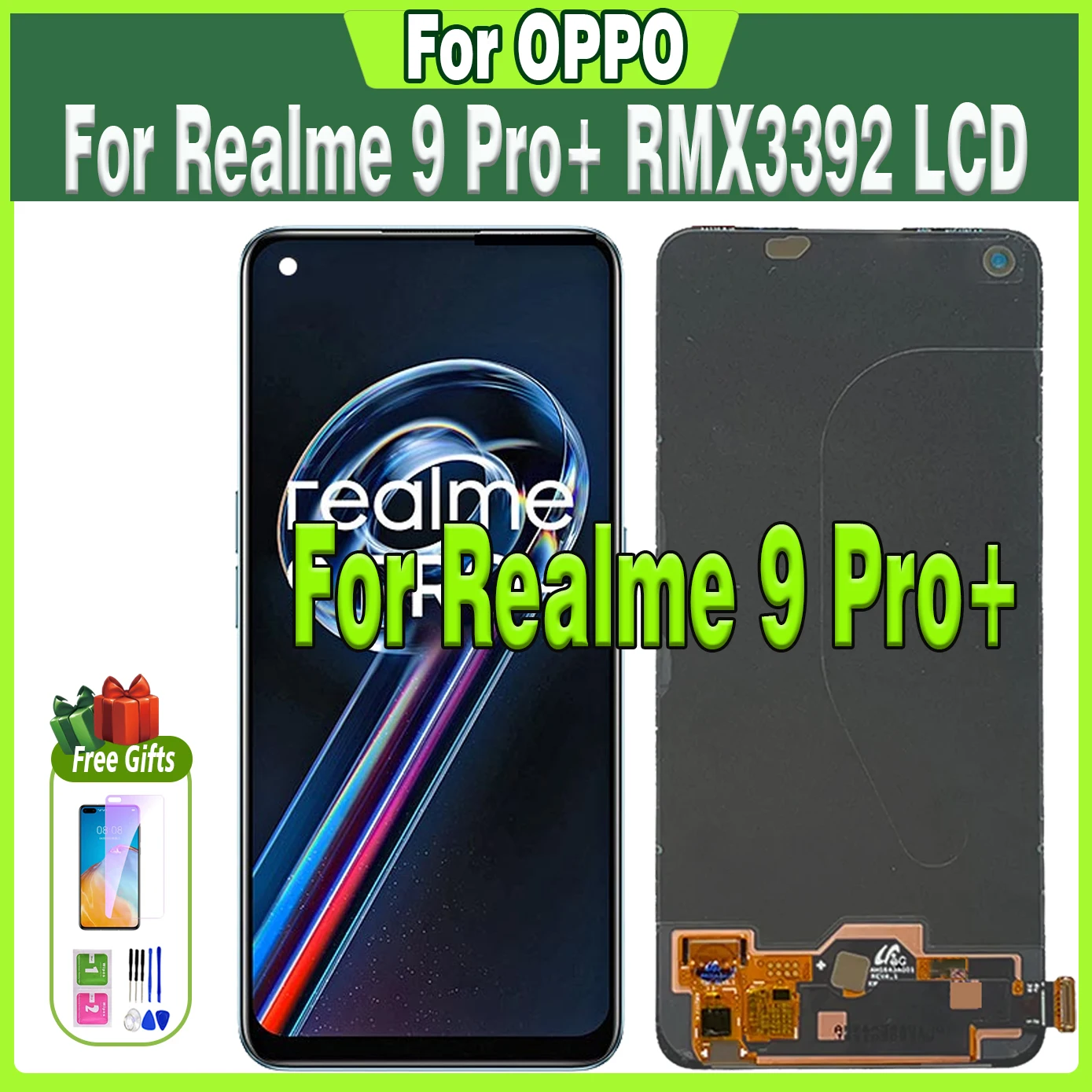 100% протестированный 6,4 "AMOLED для OPPO Realme 9 Pro Plus LCD ...