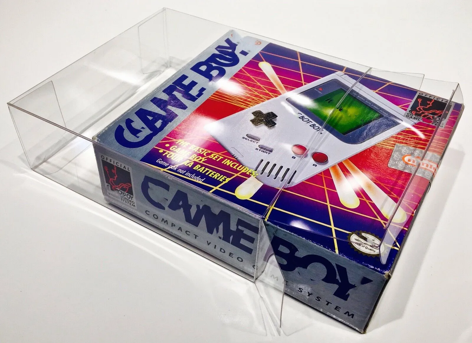 1-Clear-Box-Protector-For-The-ORIGINAL-GAME-BOY-PINK-PURPLE-Console-Box ...
