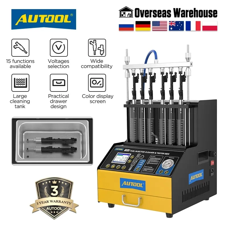 AUTOOL-CT500-Fuel-Injector-Cleaner-Tester-6-Cylinders-Injection-Test ...
