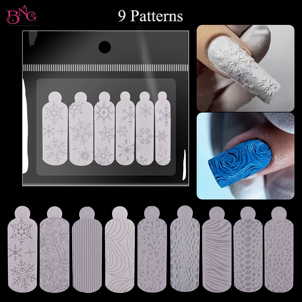 BNG-12Pcs-Rose-Snowflakes-Silicone-Molds-for-Dual-Form-Nails-Creating ...