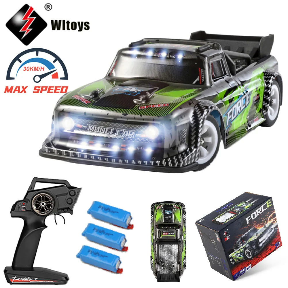 WLtoys 284131 K989 K969 RC 자동차 1/28 원격 제어 트럭 LED 조명 2.4G 30 km/h 고속, RC ...