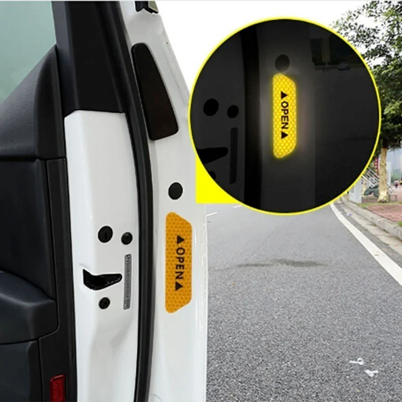 4Pcs-Car-Door-Open-Reflective-Stickers-Safety-Warning-Universal-Mark ...