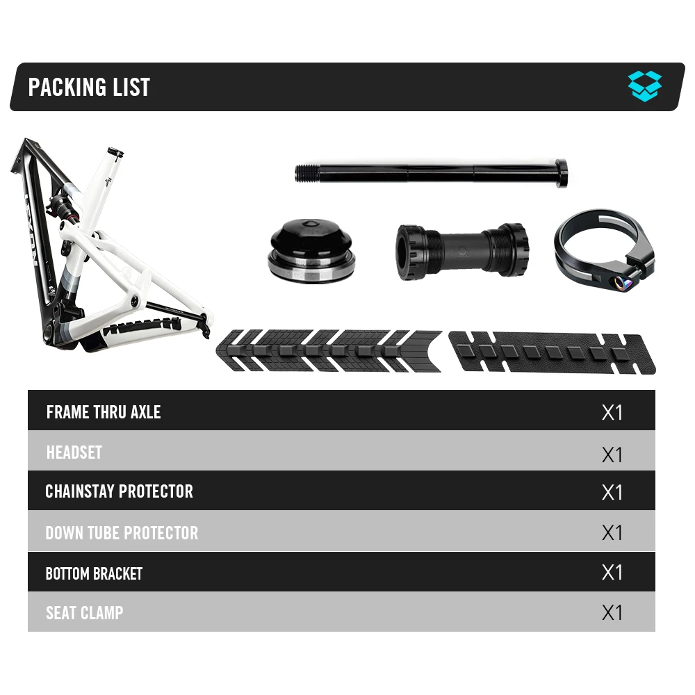 LEXON FLYER Full Suspension Carbon MTB Frames 29er 15.5/17.5/19/21 ...