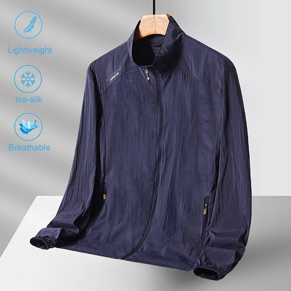 Summer New Men's Sun Protection Jacket Breathable Lightweight Skin Coat ...