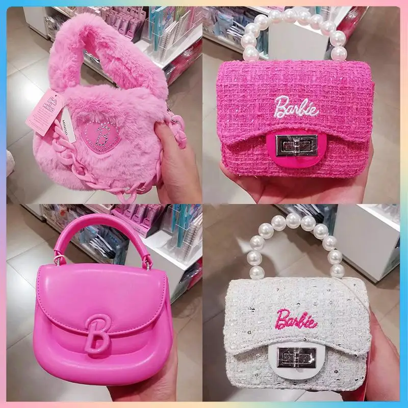 New-Charm-Barbie-Pink-Handbag-Cute-Plush-Shoulder-Bag-Womens-Bags ...