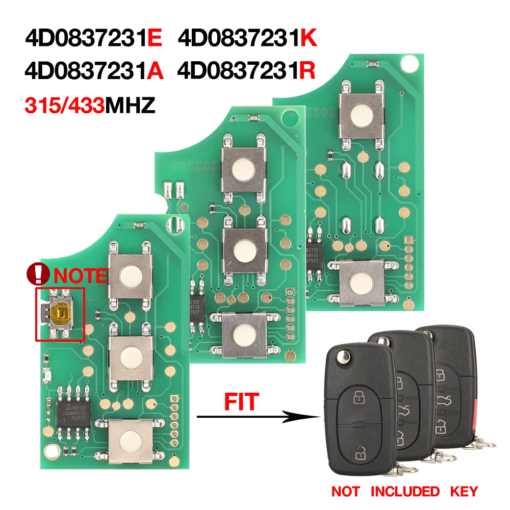 jingyuqin-Smart-Remote-Key-Circuit-Board-2-3-4-Button-315-433MHZ ...