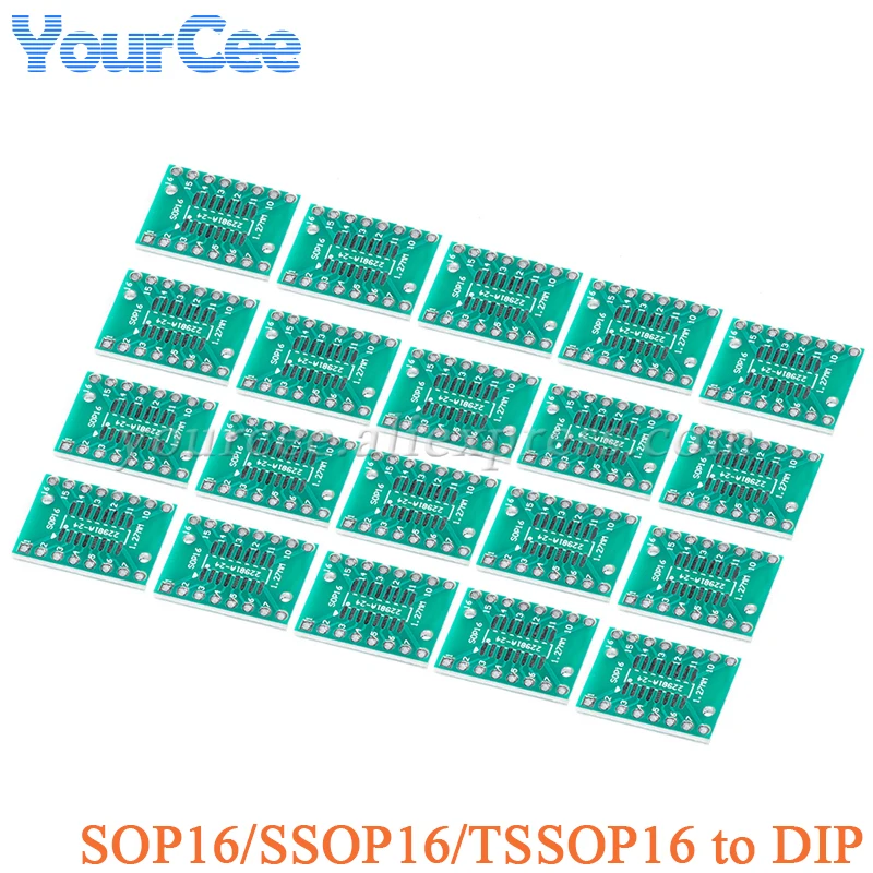 20pcs-5PCS-SOP16-SSOP16-TSSOP16-Pinboard-to-DIP16-Adapters-Plate ...