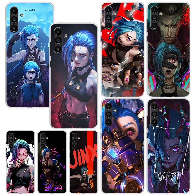 Arcane-Anime-Jinx-Vi-Phone-Case-For-Samsung-Galaxy-A15-A25-A35-A55-A14 ...