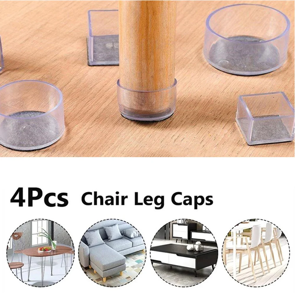4pcs-Chair-Leg-Caps-Square-Rectangle-Floor-Protector-Pads-Furniture ...