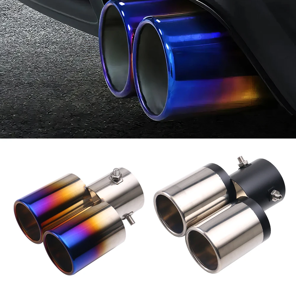 Dual-Exhaust-Tip-2-5-inch-ID-Inlet-Rolled-Edge-Stainless-Steel-Modified ...