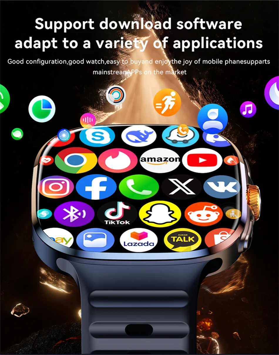 5G/4G Full Network Smart Watch WIFI GPS 2.40 inch AMOLED Screen 8GB ...